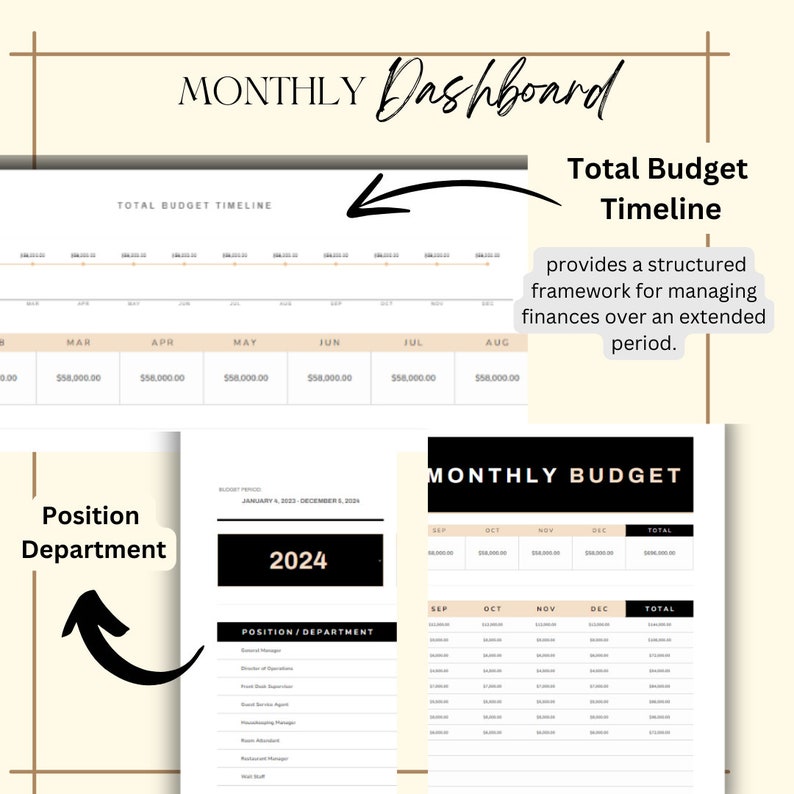 Monthly Budget Template - Etsy
