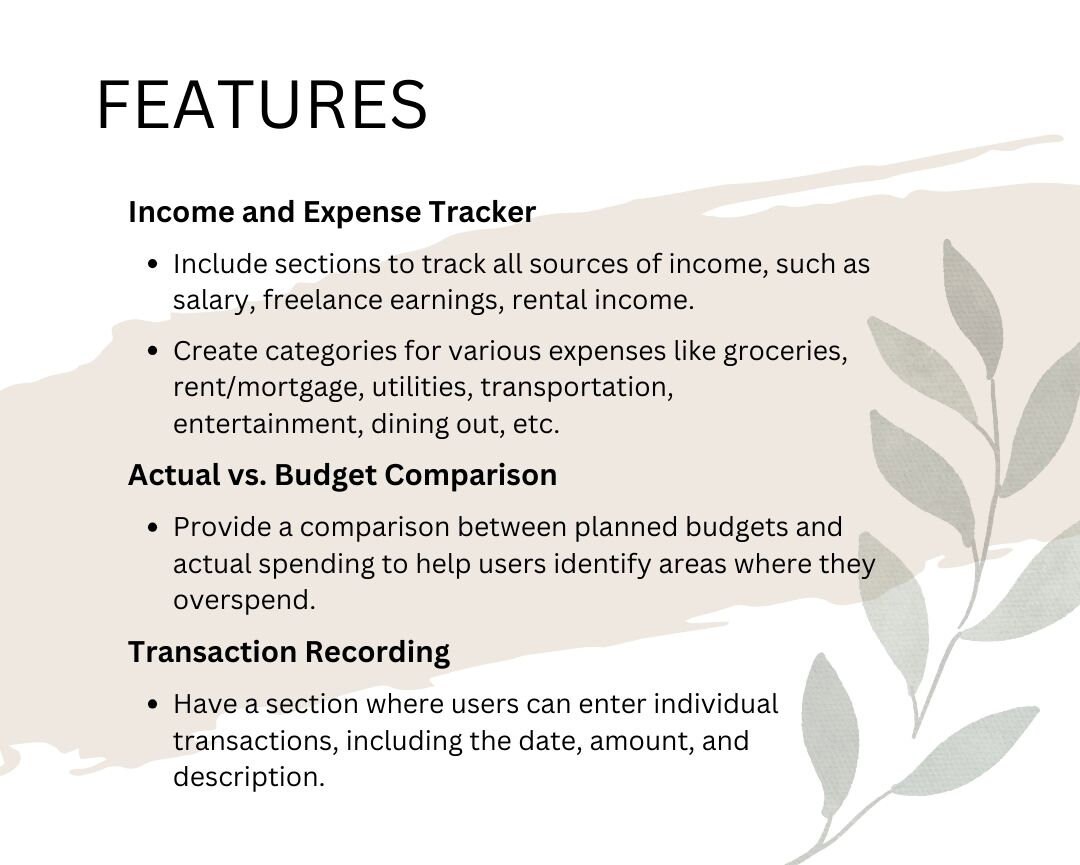 Expense Tracker Template - Etsy