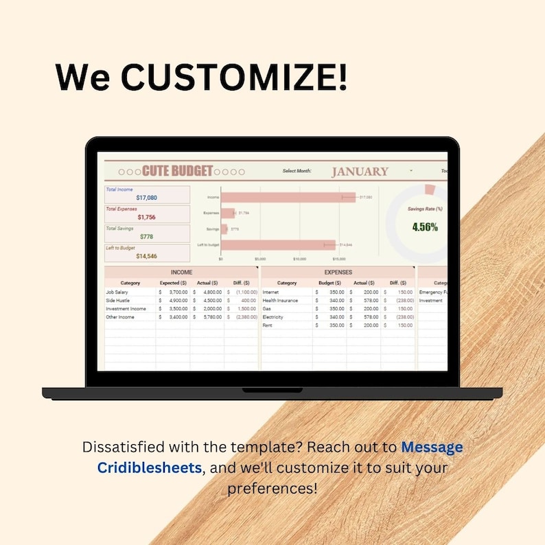 Cute Budget Template - Etsy