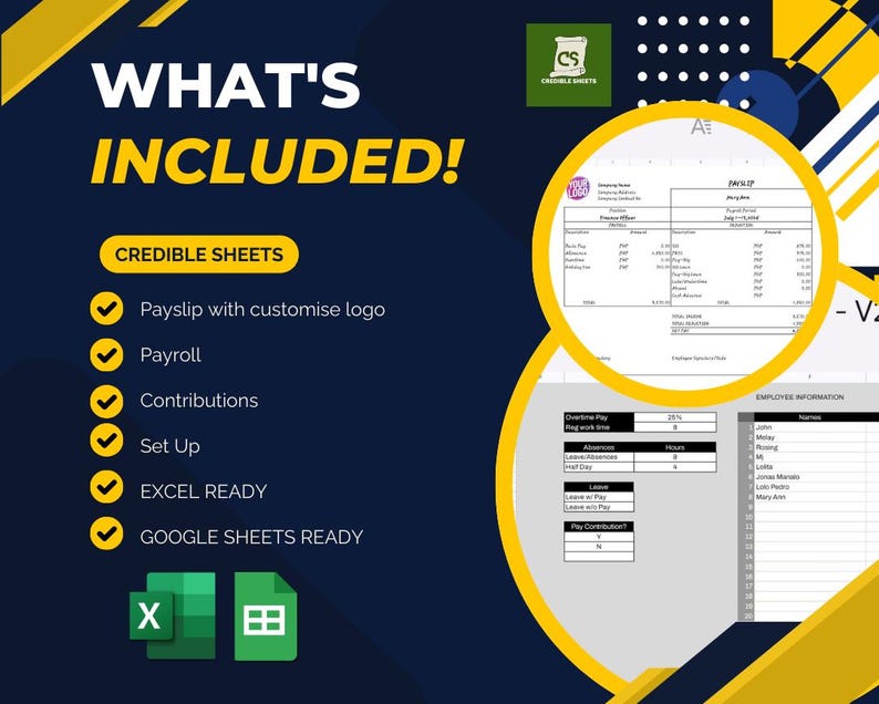 Payroll Template Version 6 - Etsy