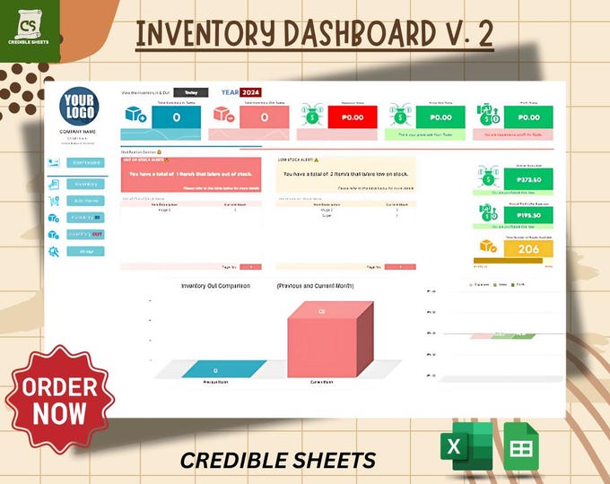 Inventory Tracker Excel Spreadsheet | Small Business Storage Management ...