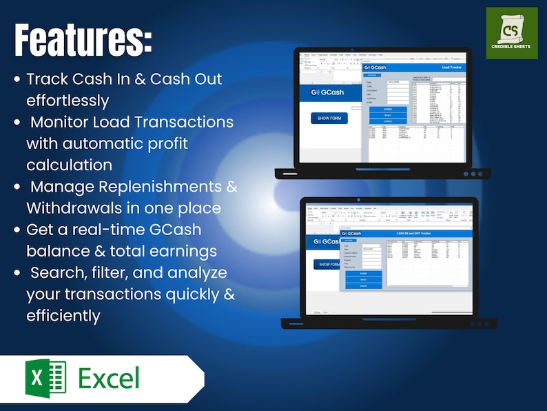 Gcash Tracker System in Excel - Etsy