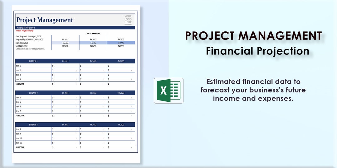 Project Management Financial Projection - Etsy