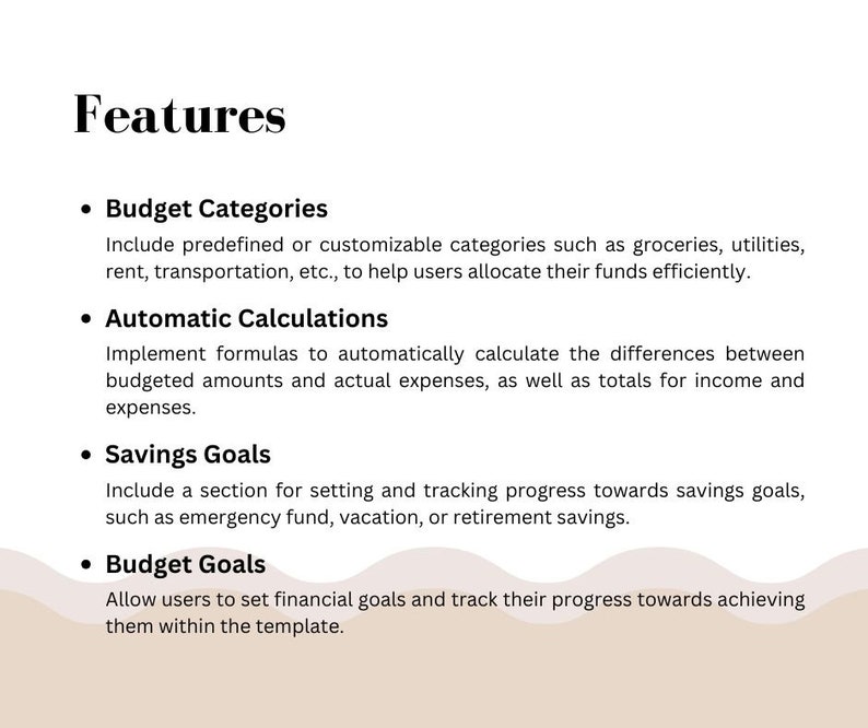 Budget Template - Etsy