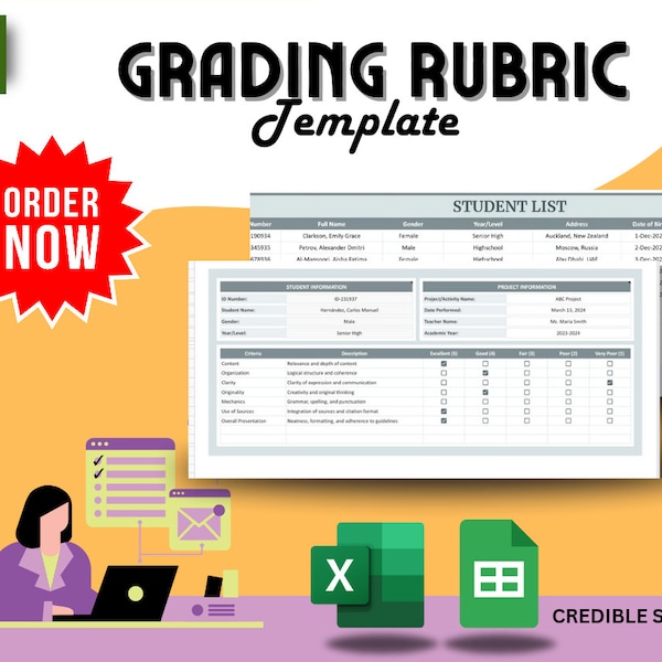 Rubric Template - Etsy