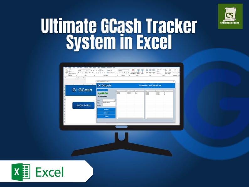 Gcash Tracker System in Excel - Etsy