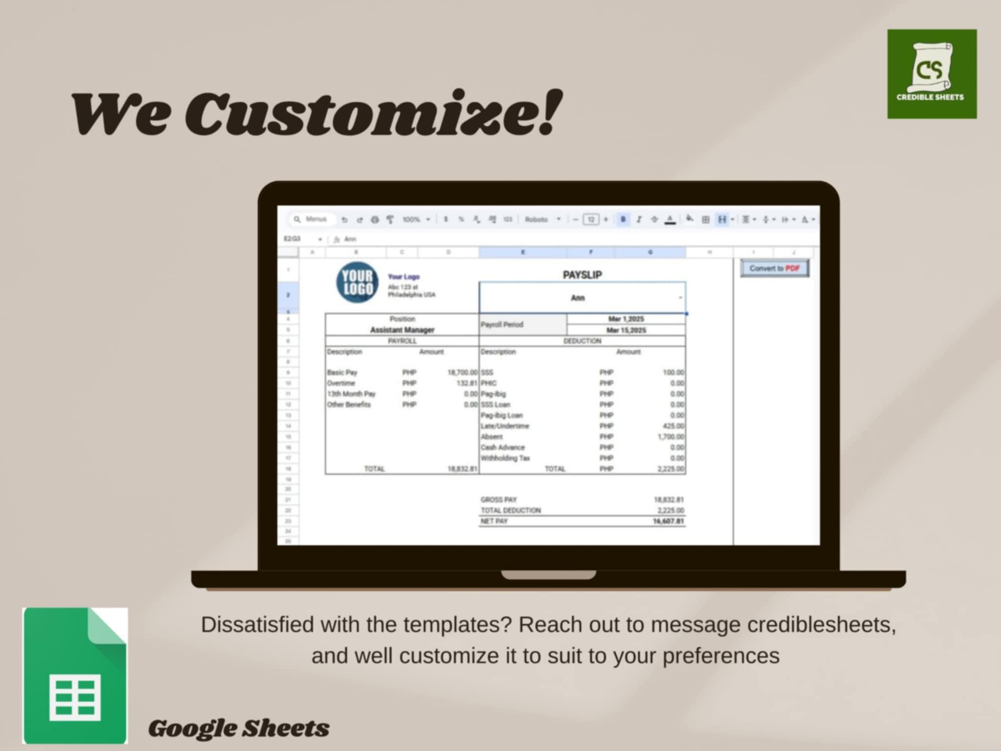 Payroll in Google Sheets - Etsy