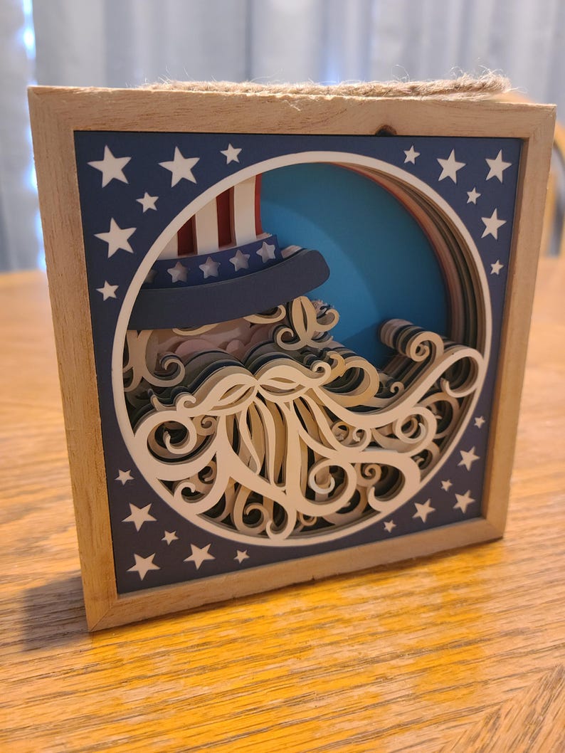 Uncle Sam 3d Shadow Box - Etsy