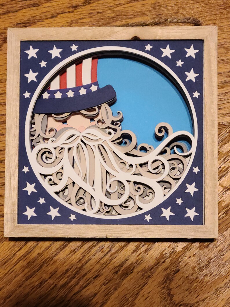 Uncle Sam 3d Shadow Box - Etsy