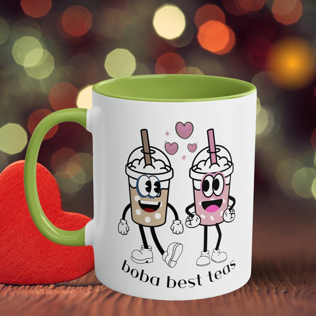Bubble Tea Mug Boba Best Teas Love BFF Cup Birthday Gift - Two-tone ...
