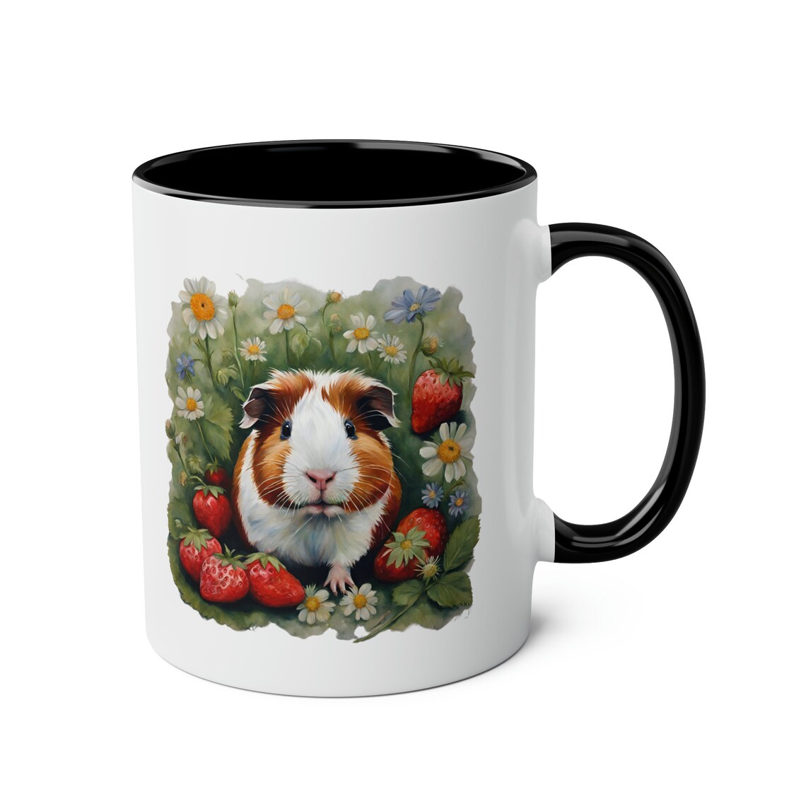 Guinea Pig Mug Strawberry Cup Two-tone Coffee Mugs - Etsy