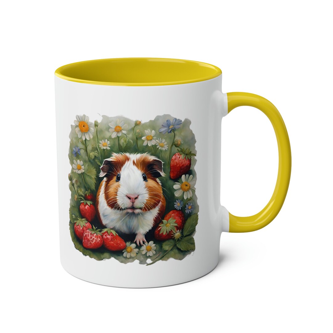 Guinea Pig Mug Strawberry Cup Two-tone Coffee Mugs - Etsy