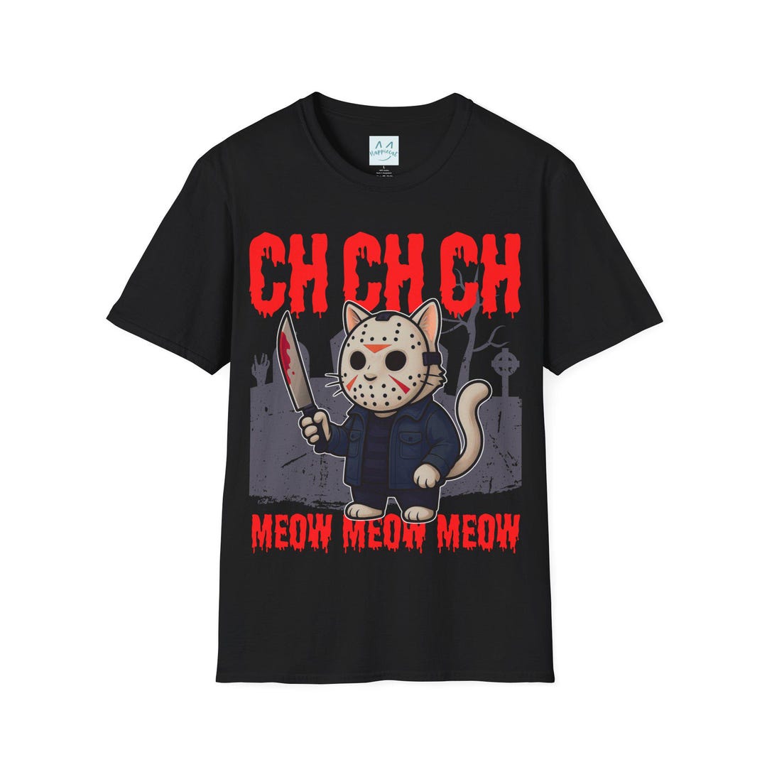 Ch Ch Ch Meow Meow Scary Friday Halloween Cat Costume, Cat Horror T ...