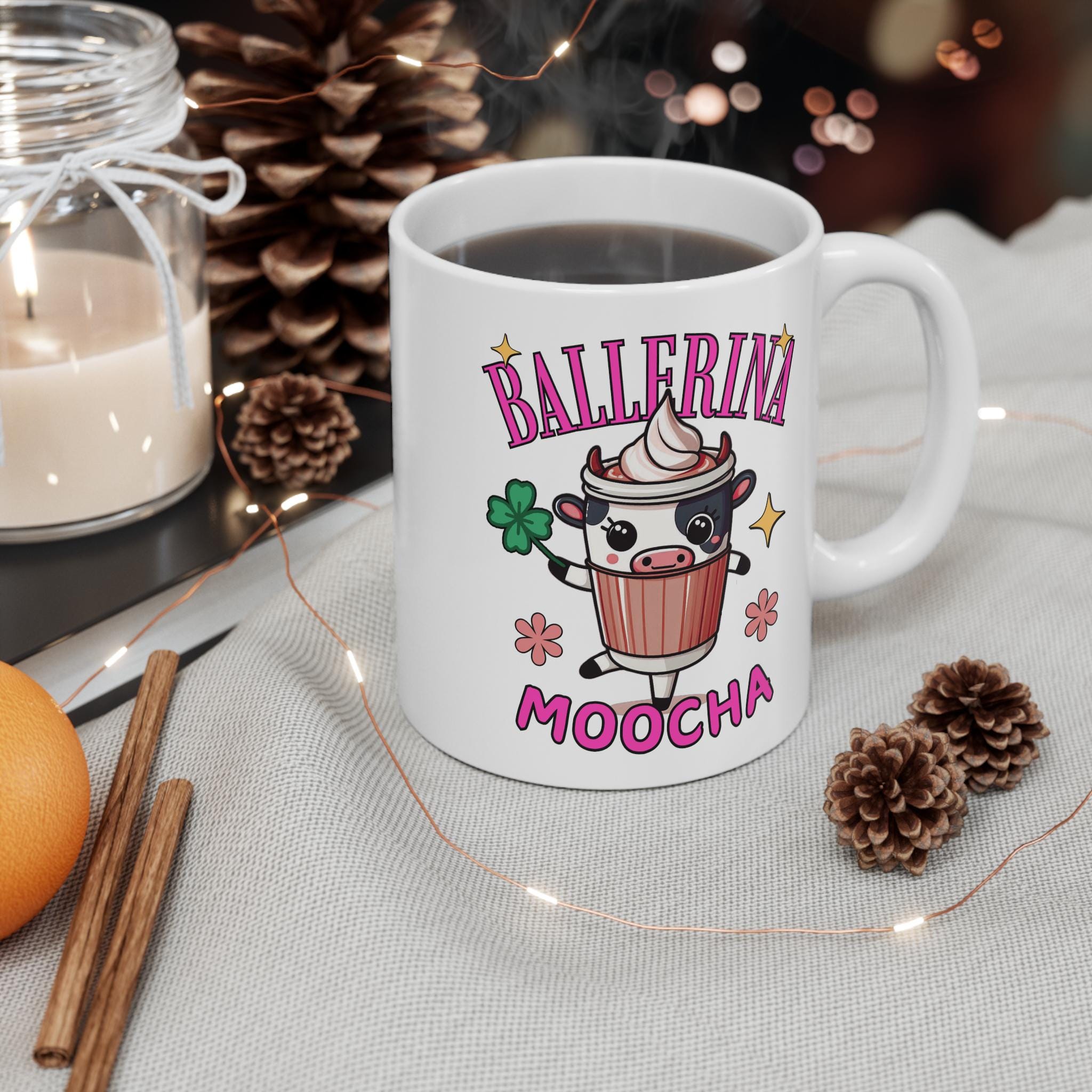 Ballerina Moocha Mug Cute Cow Coffee Mocha Cappuccino Cup Italian ...