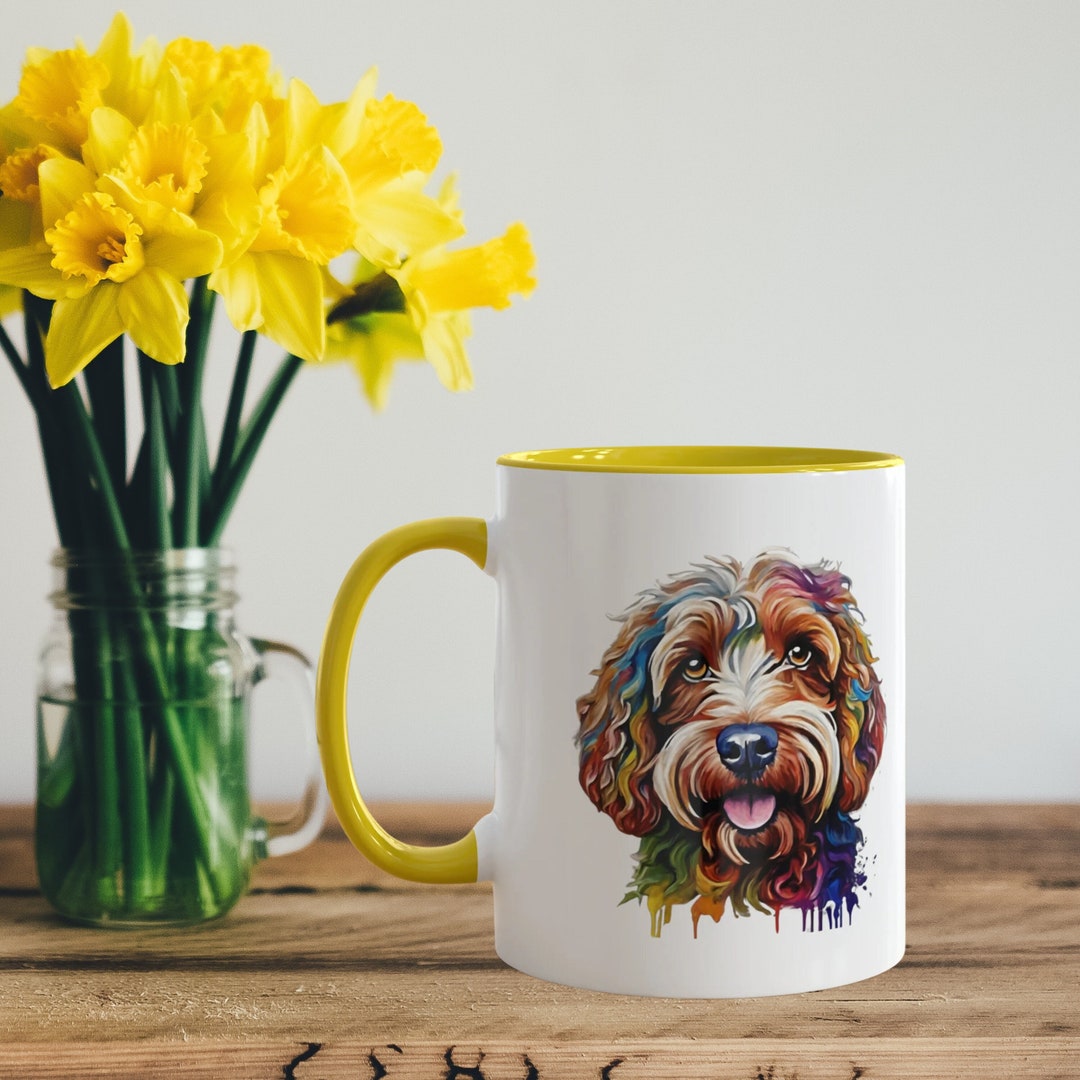Cockapoo Mug Cavapoo Goldendoodle Labradoodle Dog Portrait Cup Gift Two ...