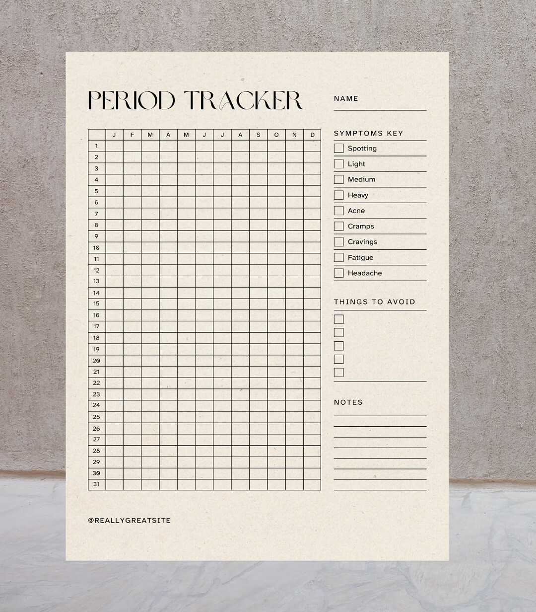 Period Calendar Ovulation Tracker Monthly Cycle Journal - Etsy