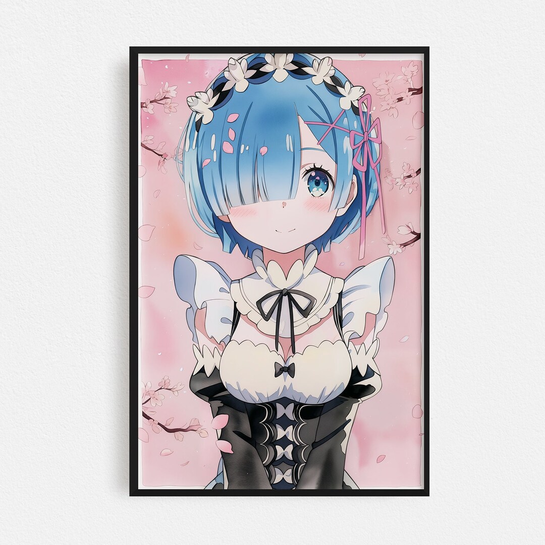 Blue Haired Maid Fine Art Print / Poster - Etsy