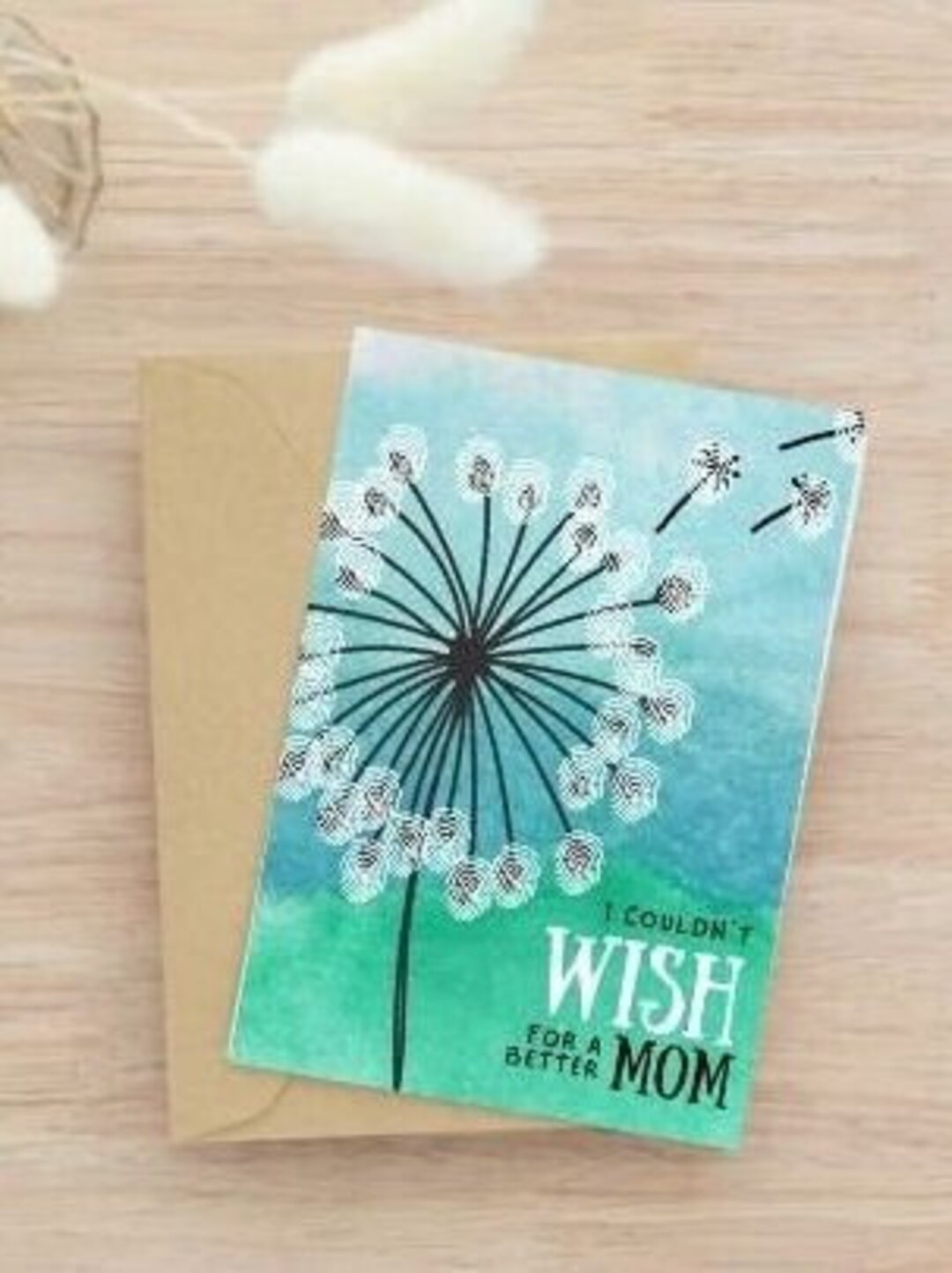 Fingerprint Dandelion Mother's Day Card: Printable Craft (digital ...