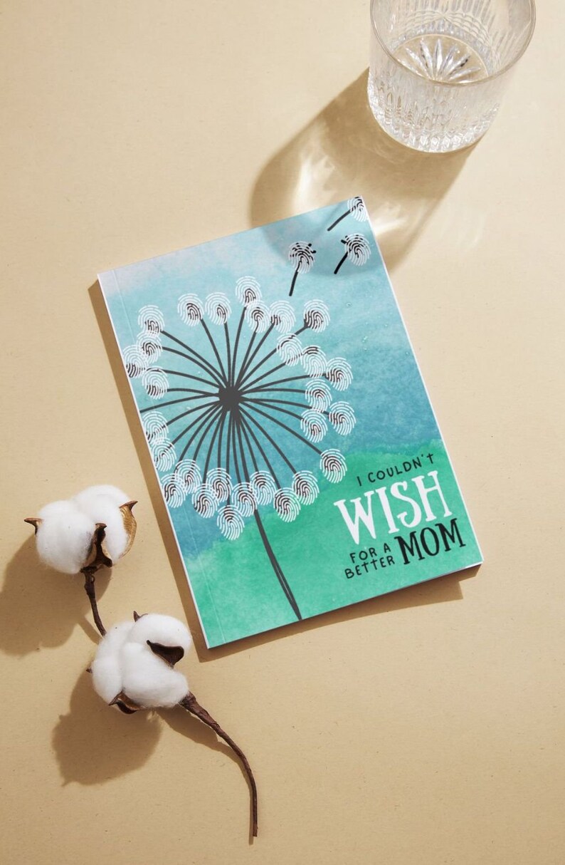 Fingerprint Dandelion Mother's Day Card: Printable Craft (digital ...