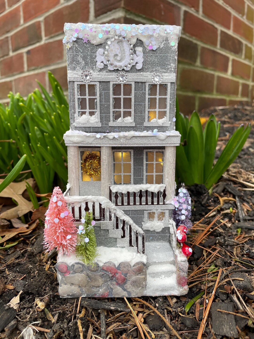 Special Order DC Row House | Handmade Putz Style One of a Kind ...
