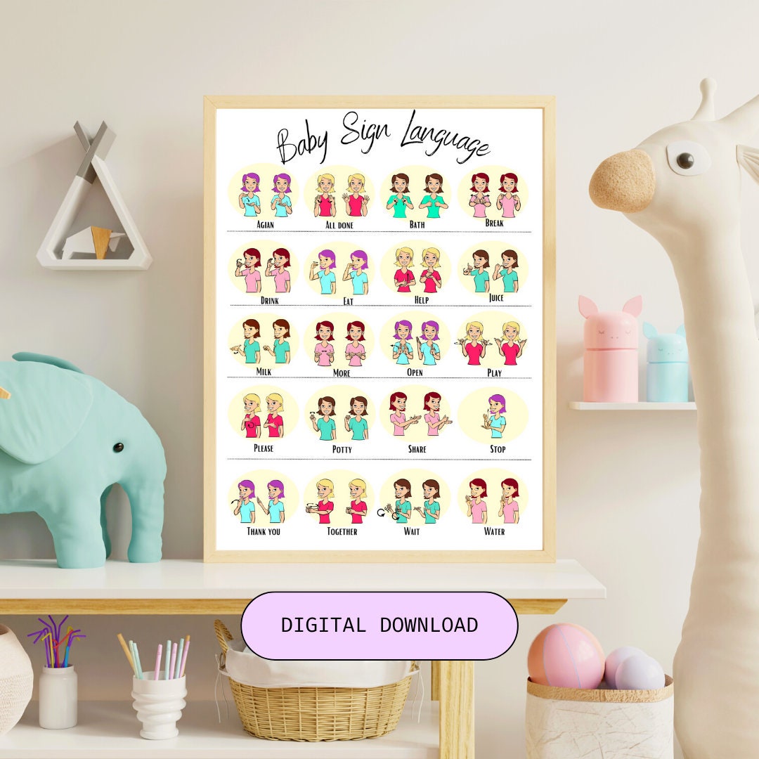 Baby Sign Language Digital Download, Learn ASL for Infants, Baby's ...