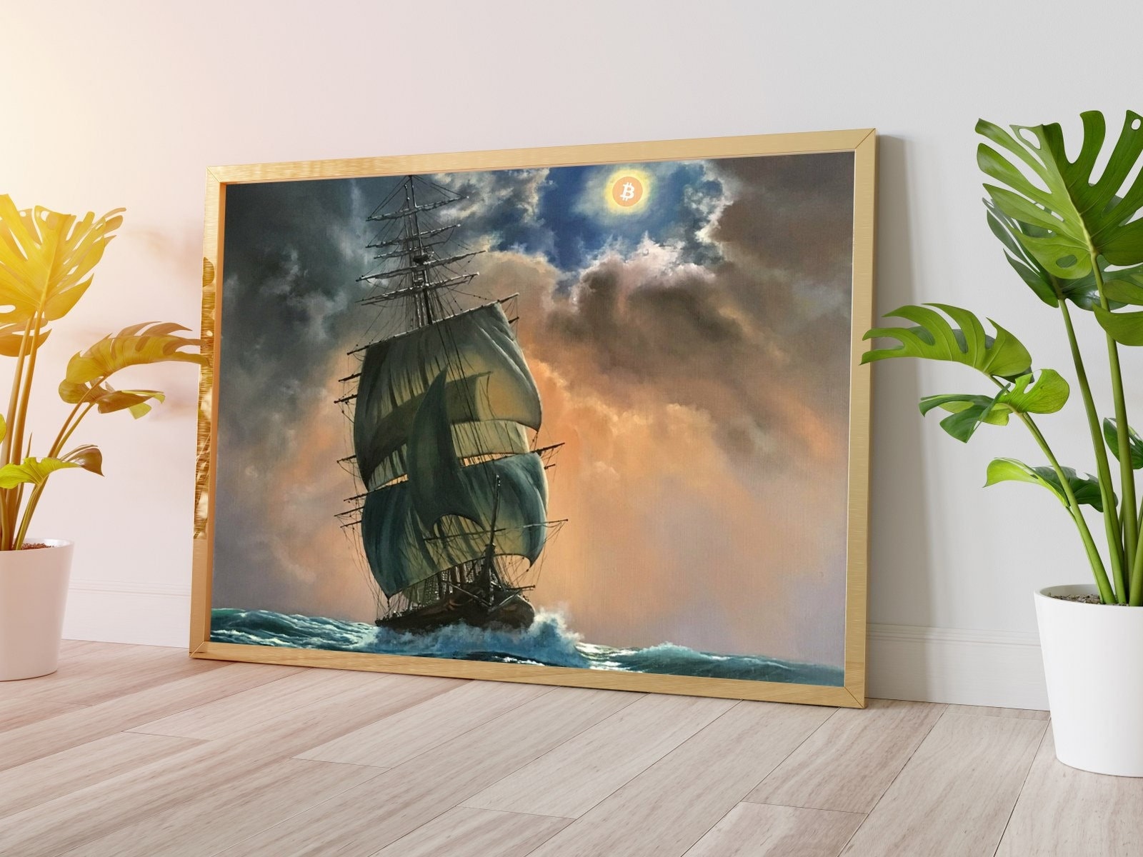 Ship Canvas Painting, Pirate Ship Painting, Sailing Painting, Boating ...