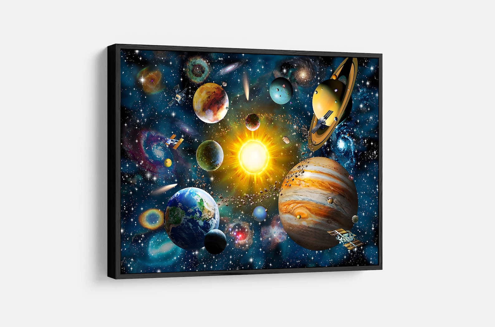 Amazing Solar System Outer Space Canvas Wall Art Design_ Poster Print ...