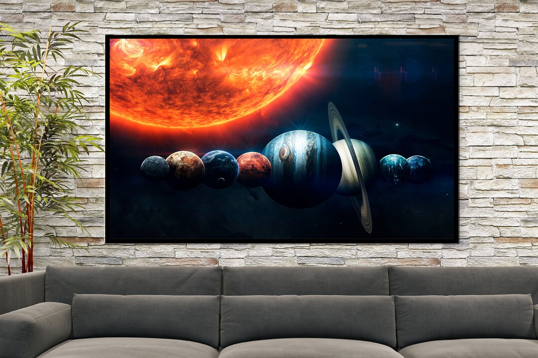 Planets Canvas Wall Art, Solar System Canvas, Space Galaxy Canvas Wall ...