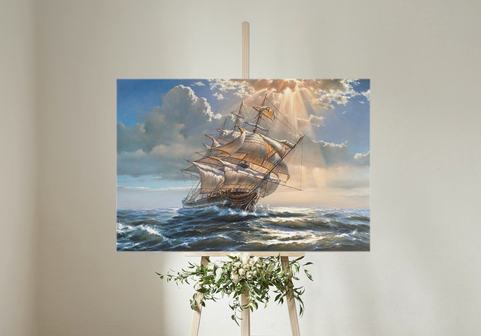 Ship Canvas Painting, Pirate Ship Painting, Sailing Painting, Boating ...