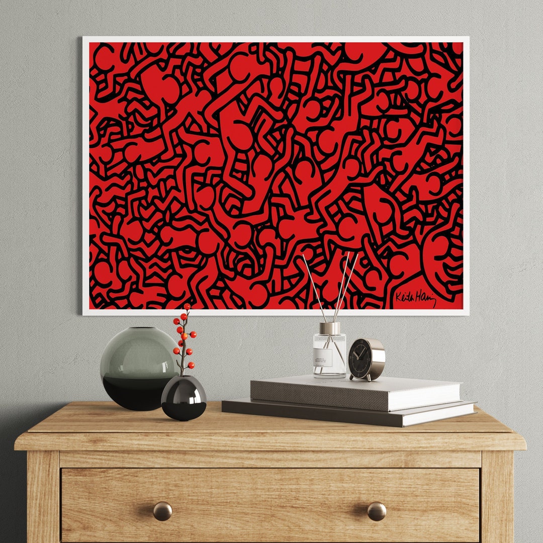 Keith Haring Canvas Keith Haring Contemporary Art Canvas - Etsy