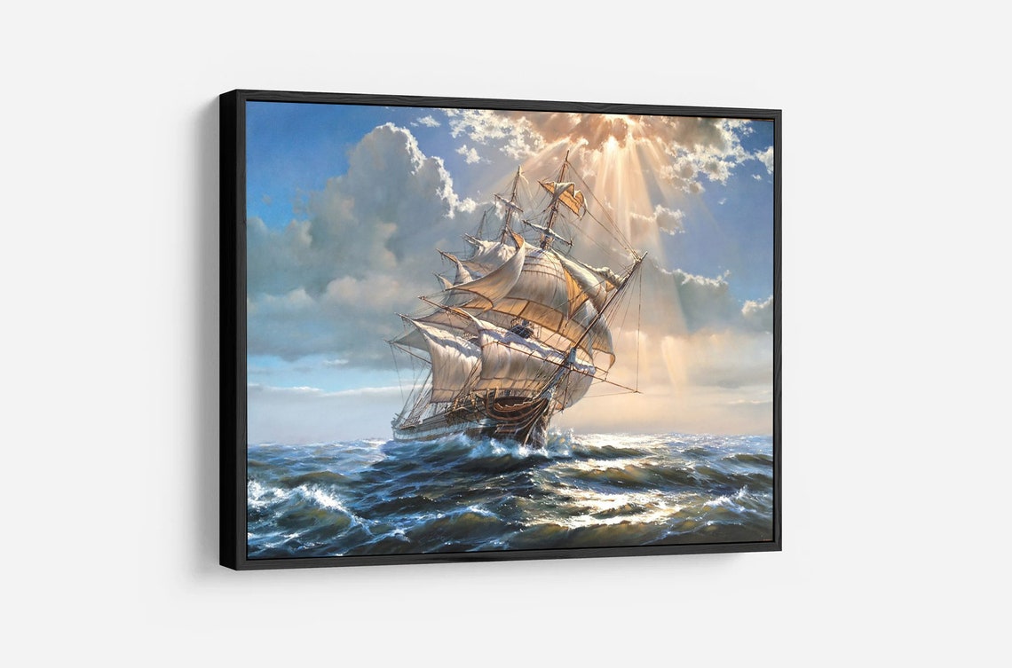 Ship Canvas Painting Pirate Ship Painting Sailing Painting - Etsy