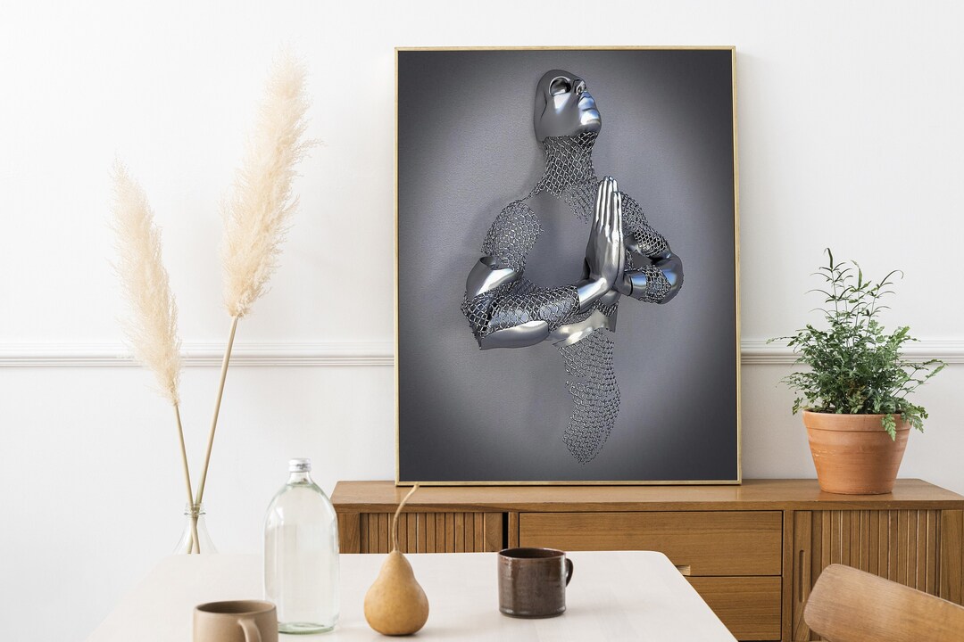 Huge Sculpture Canvas, Metal Armor, Wall Art - Etsy