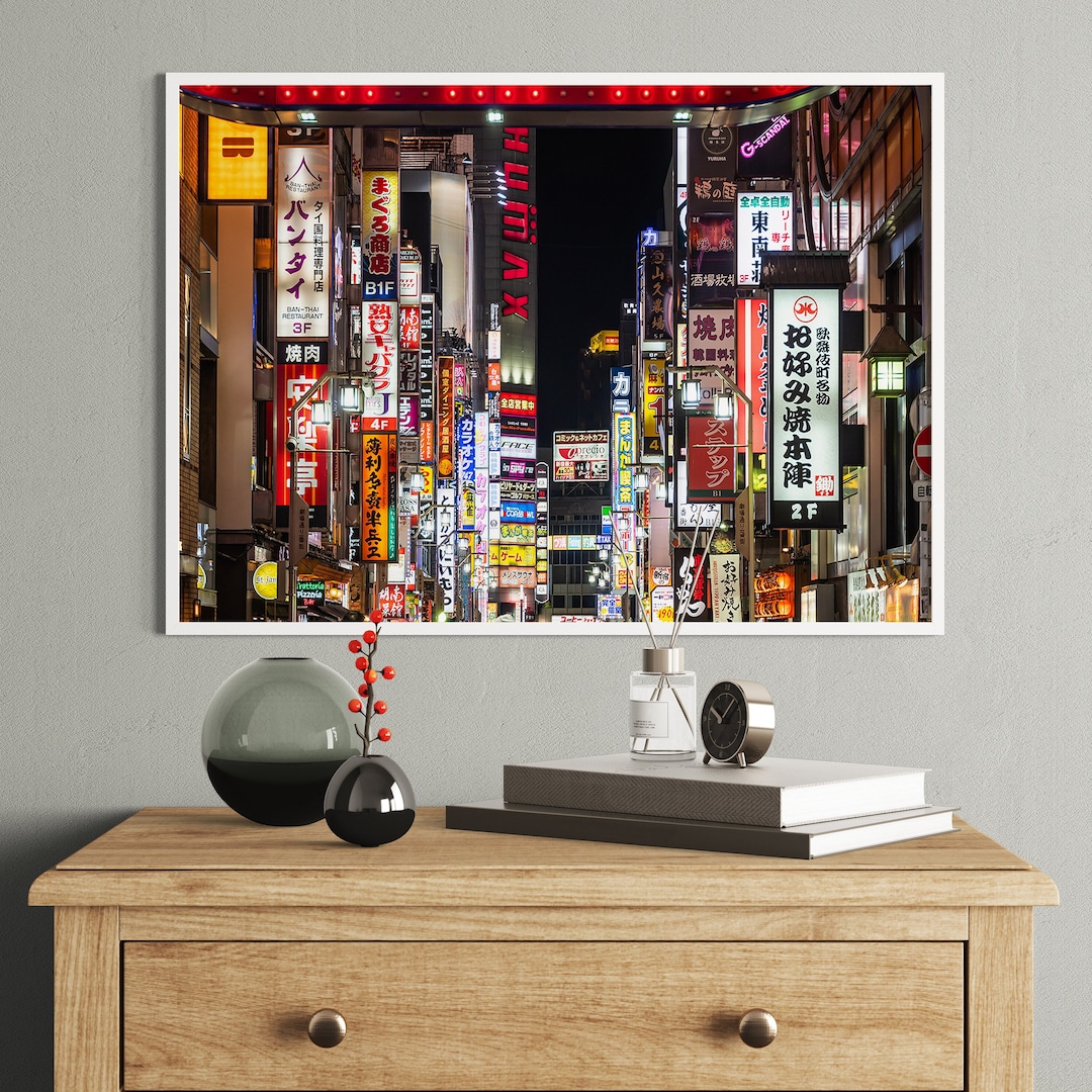 Japan Poster, Japanese Street Artwork , Tokyo Print Canvas Gift, Anime ...