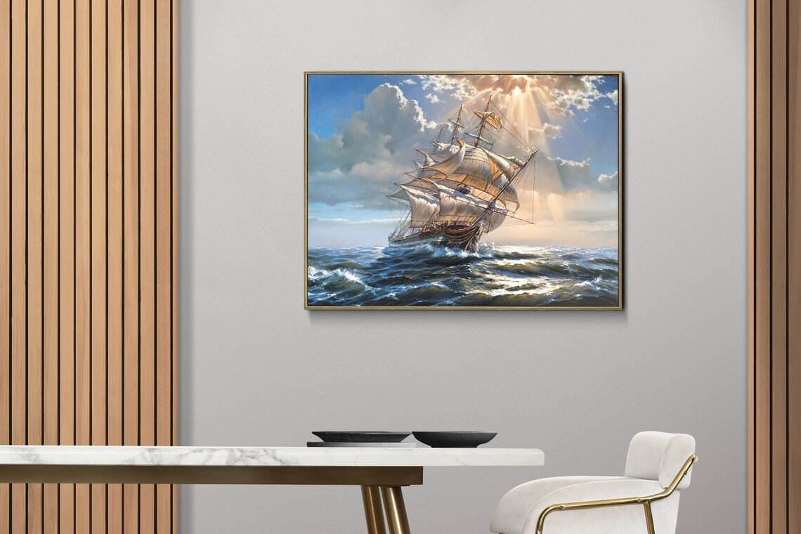 Ship Canvas Painting Pirate Ship Painting Sailing Painting - Etsy