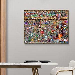 R Place Reddit 2023 Final Image Canvas, Pixel Art Poster - Etsy