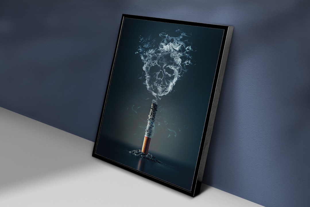 Smoking Poster, Cigarette Canvas Wall Art, Cigarette Smoke Canvas ...