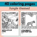 Printable Unique Jungle Themed Coloring Pages for Children and Adults ...