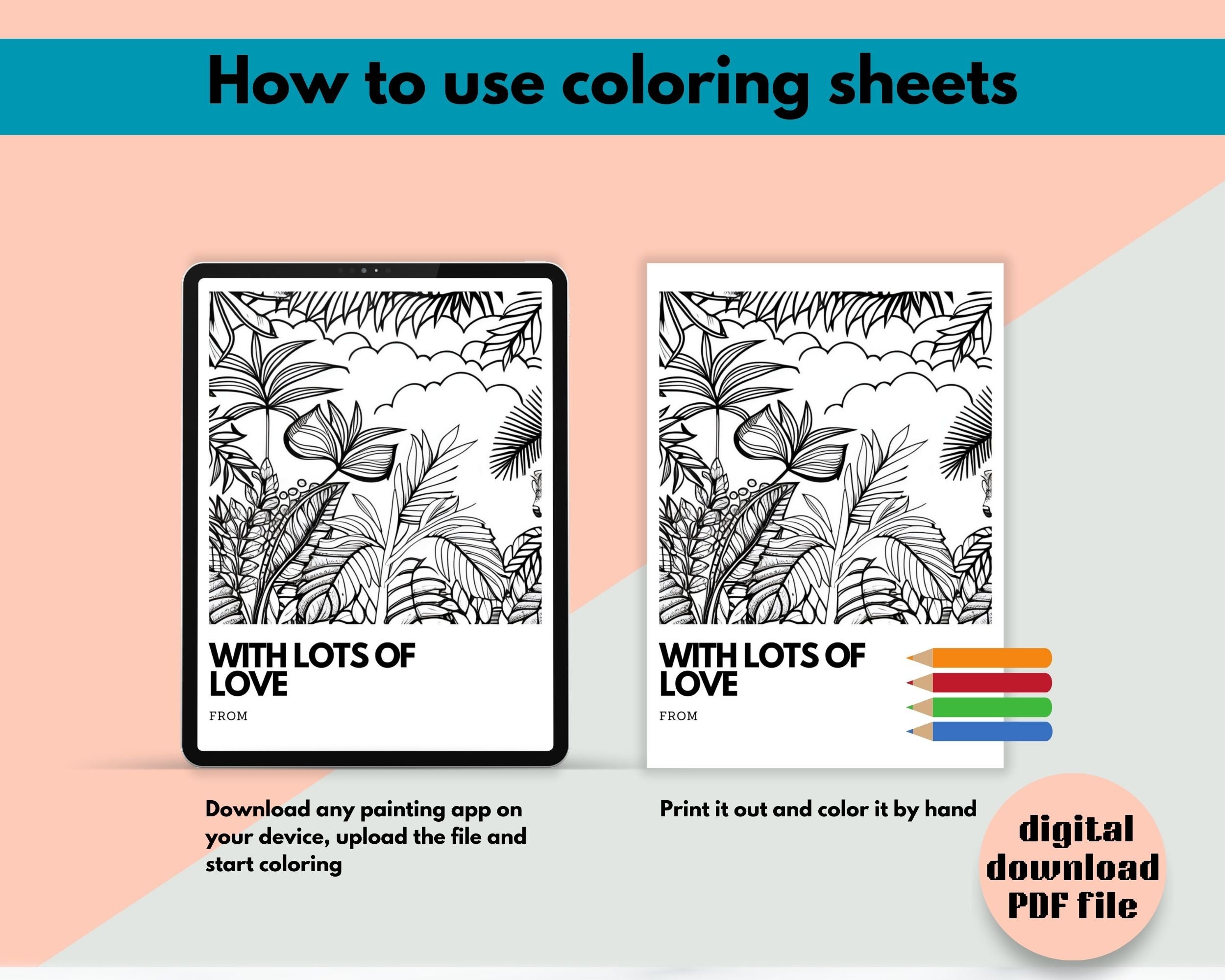 Printable Unique Jungle Themed Coloring Pages for Children and Adults ...
