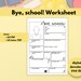 Printable Preschool Children '' Bye, School !'' Worksheet, School ...