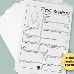 Printable Preschool Children '' Bye, School !'' Worksheet, School ...