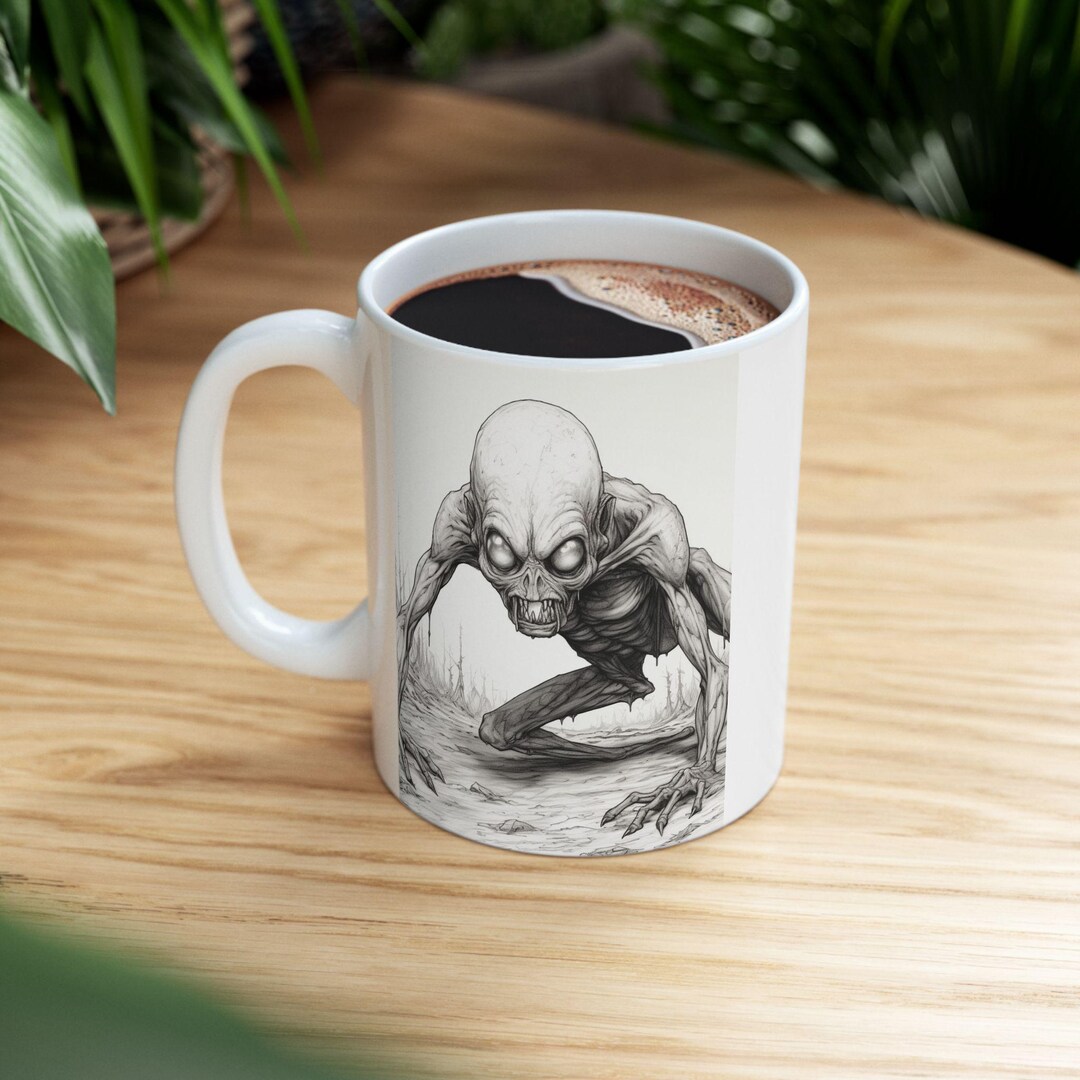 The Dover Demon Folklore Urban Legend, Cryptid Coffee Cup. 11oz or 15 ...