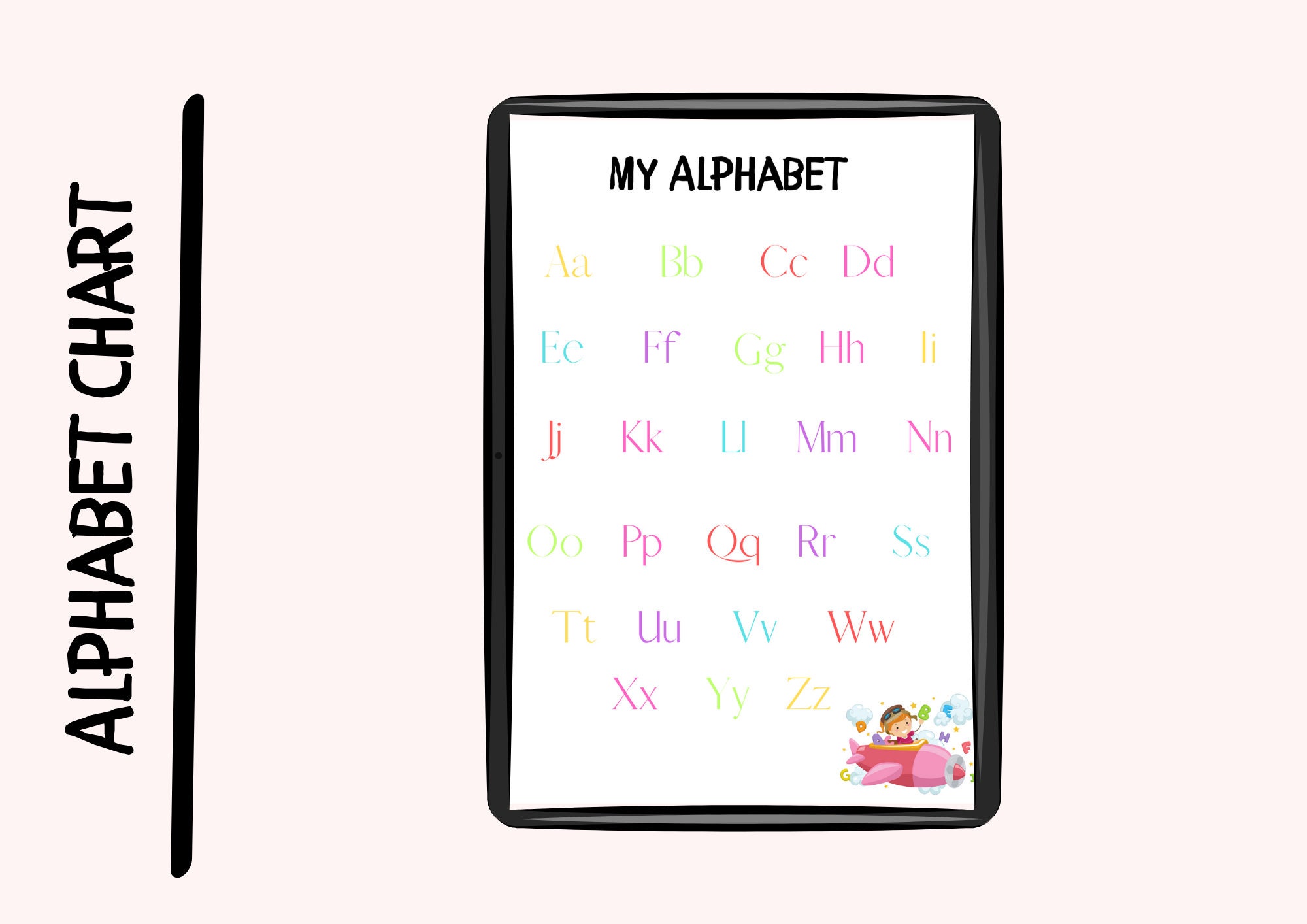 Printable Alphabet ABC Table Learn Abcs Education Table - Etsy