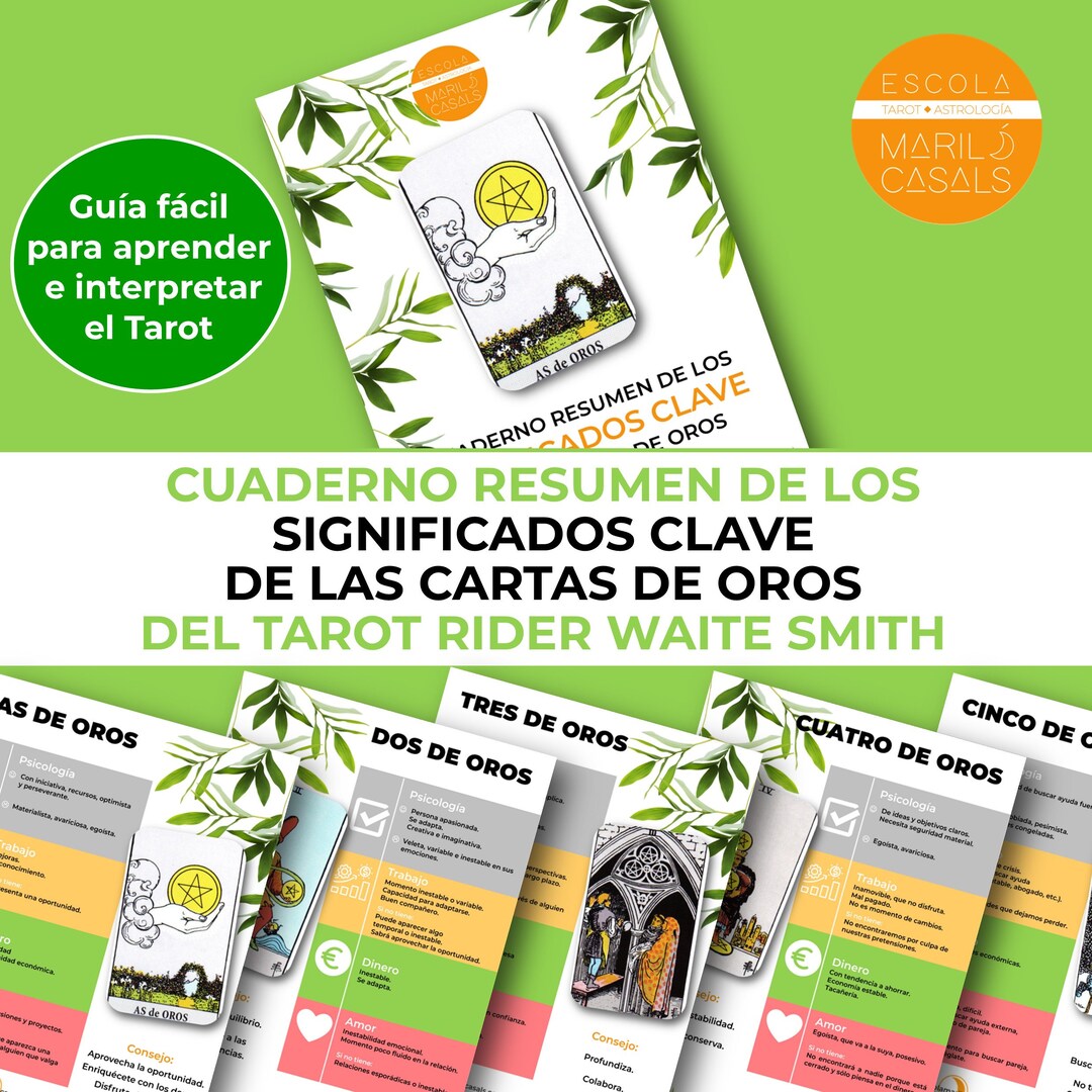 OROS Summary Notebook of the Key Meanings of the Pentacles Cards of the ...