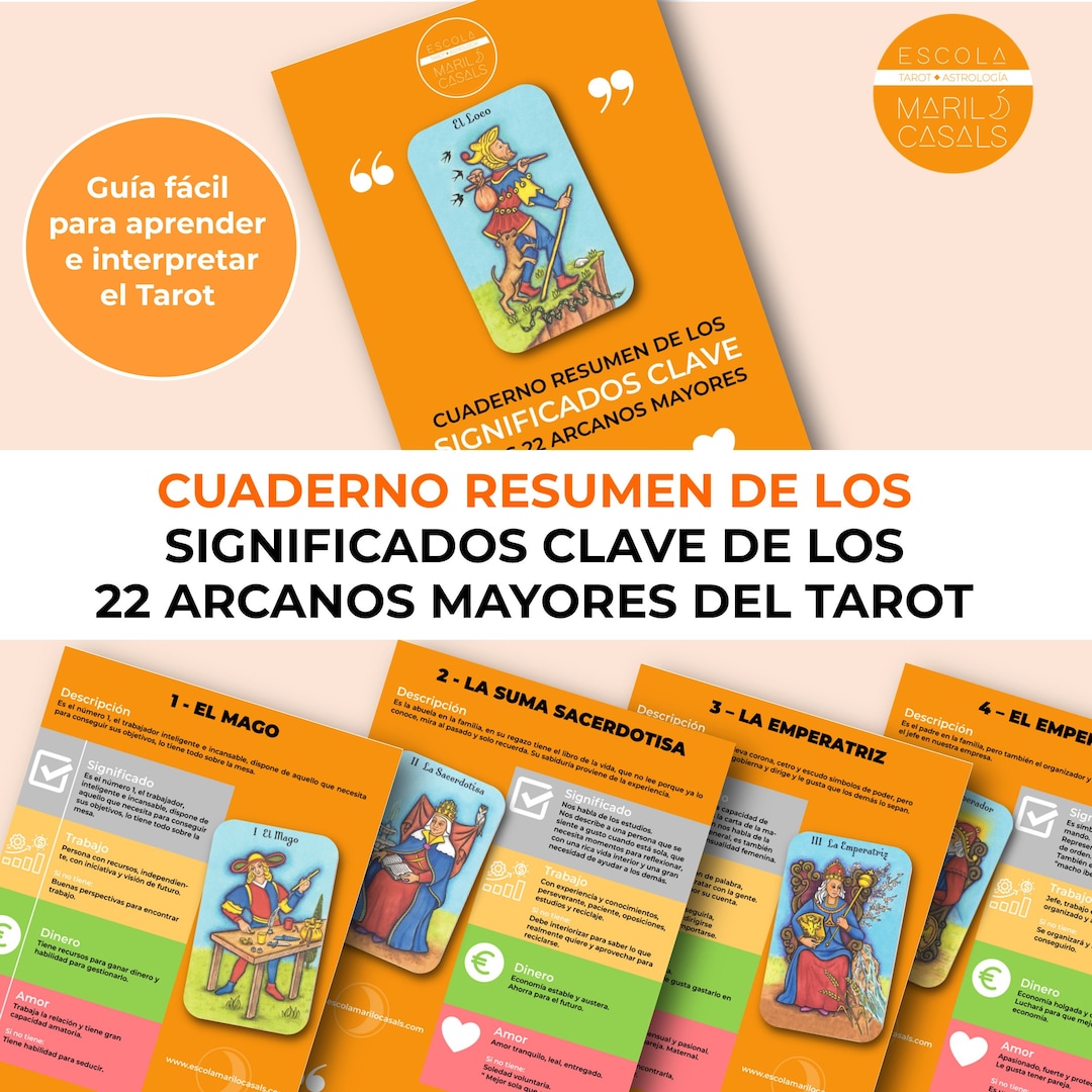 ARCANOS MAYORES Cuaderno resumen de los significados clave de los 22 ...
