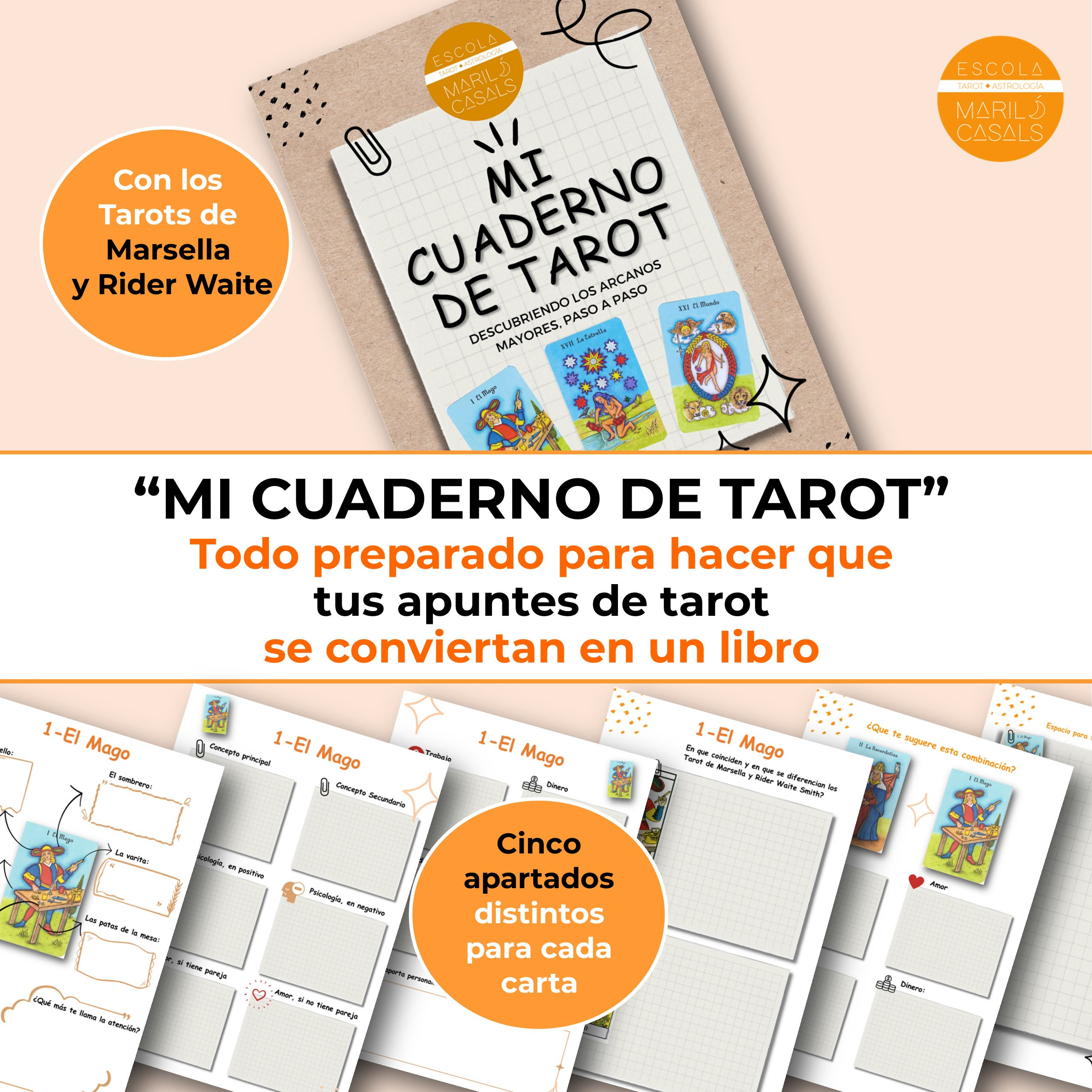 Notebook for Your Tarot Notes of the 22 Major Arcana Learn to Read the ...