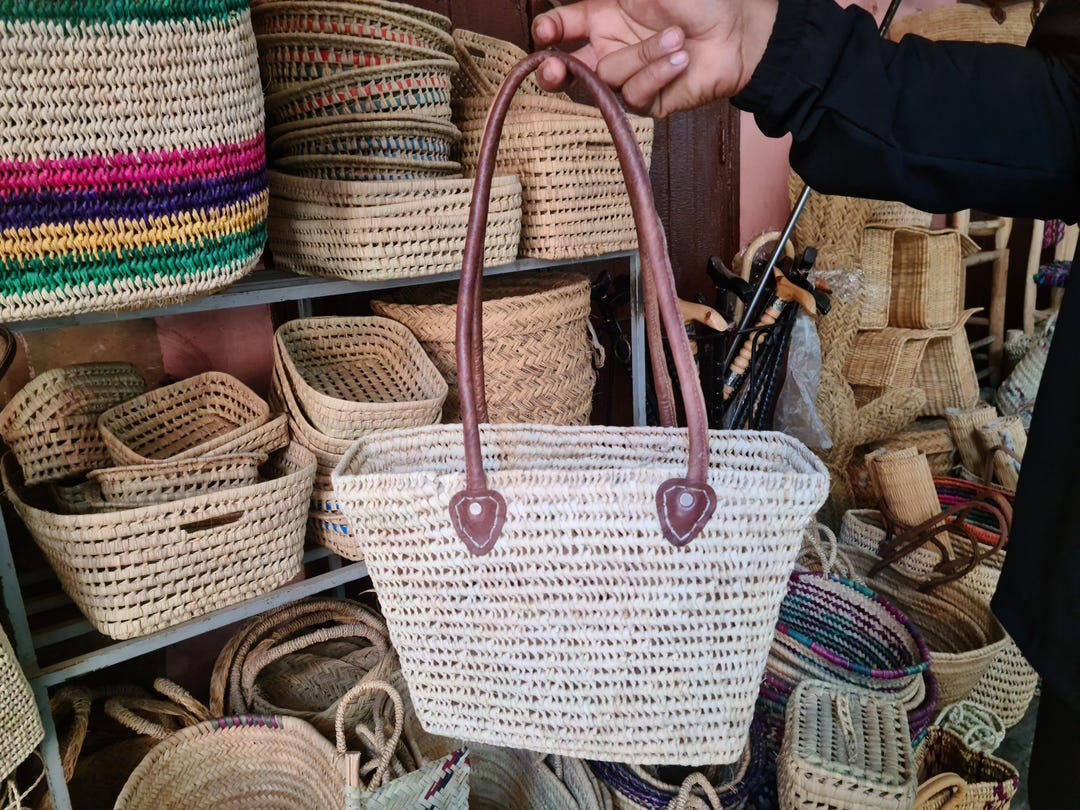 Straw Bag, Straw Basket, Natural Bag, Beach Bag, Handmade Bag, Morocco ...