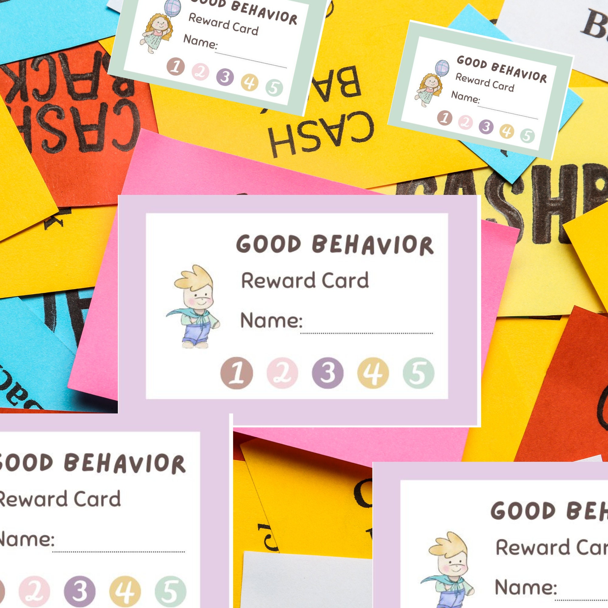 Class Reward Chart Bundle Behavior Primary School Reward Cards Parent ...