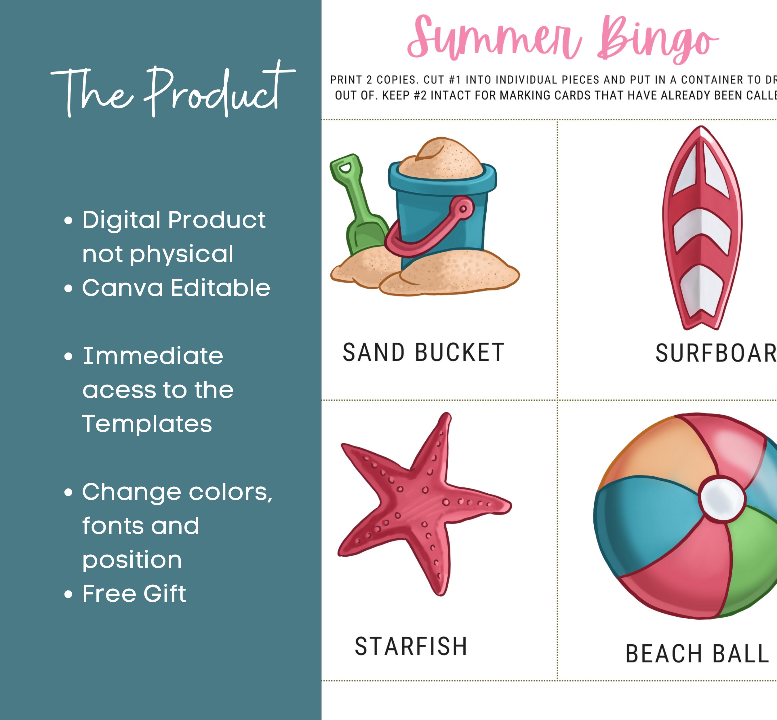 Instant Download Kids Game Set of 30 Boards Summer Activity Summer Game ...