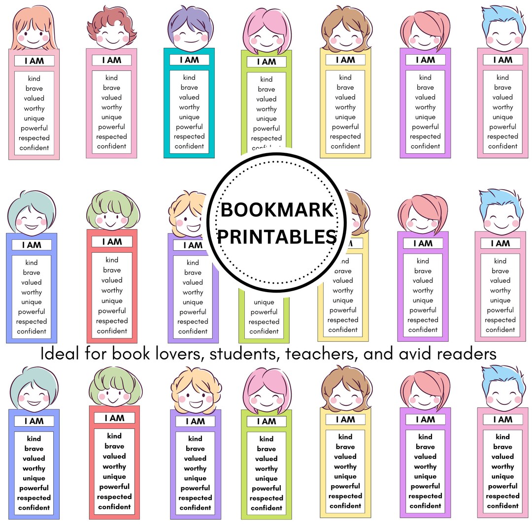 Stylish and Functional Printable Bookmarks Place in Books, Journals ...