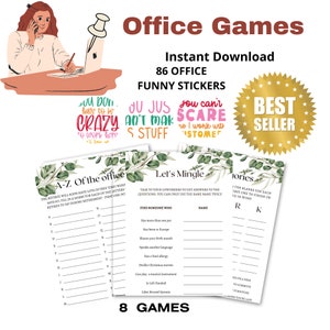 Office Party Games Bundle Printable Games for Work Team Building ...